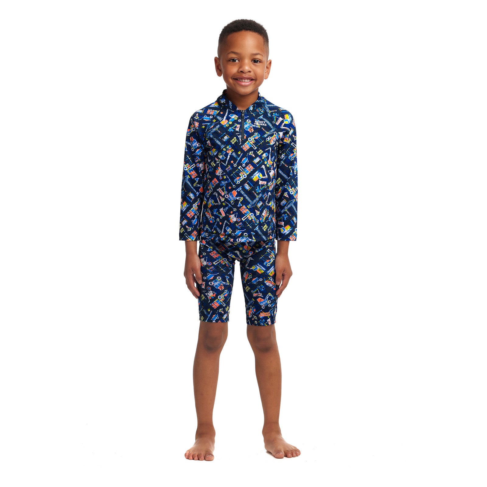 Way Funky Funky Trunks, Zippy Rash Vest Can We Build It?, Langarm - Ba